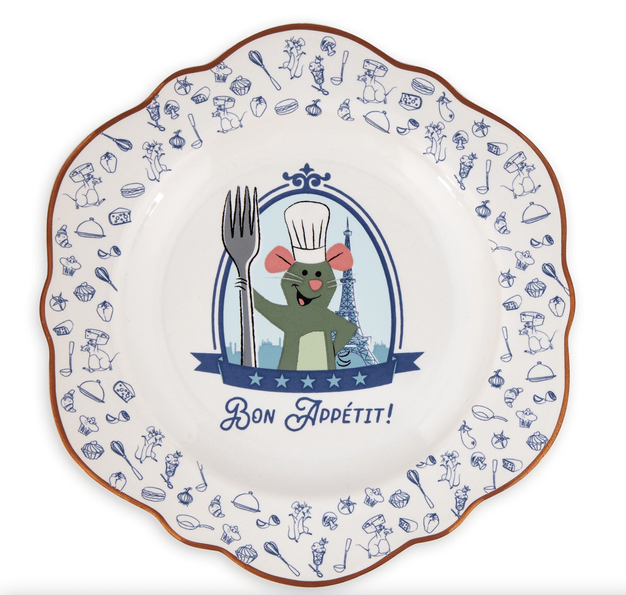 Disney Epcot Remy Ratatouille Adventure Dessert Plate, Ceramic, 7'' W ...