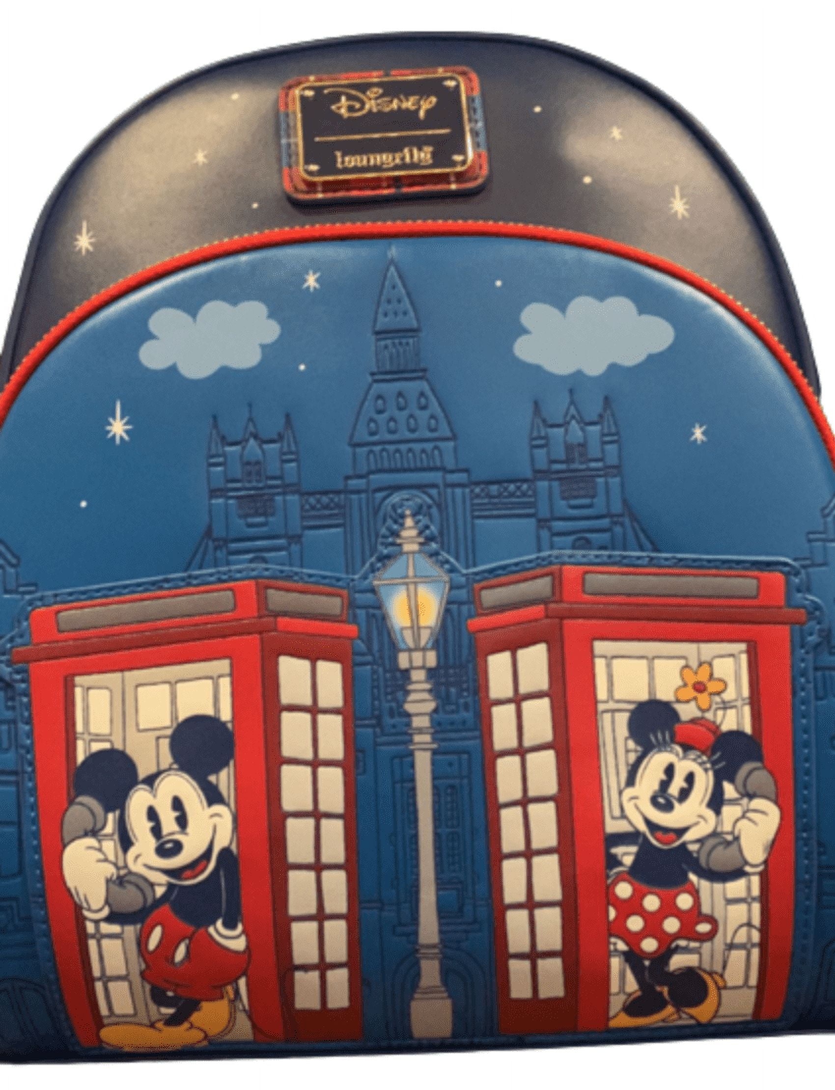 Disney Parks Epcot UK London Mickey Minnie Loungefly Mini Backpack New ...