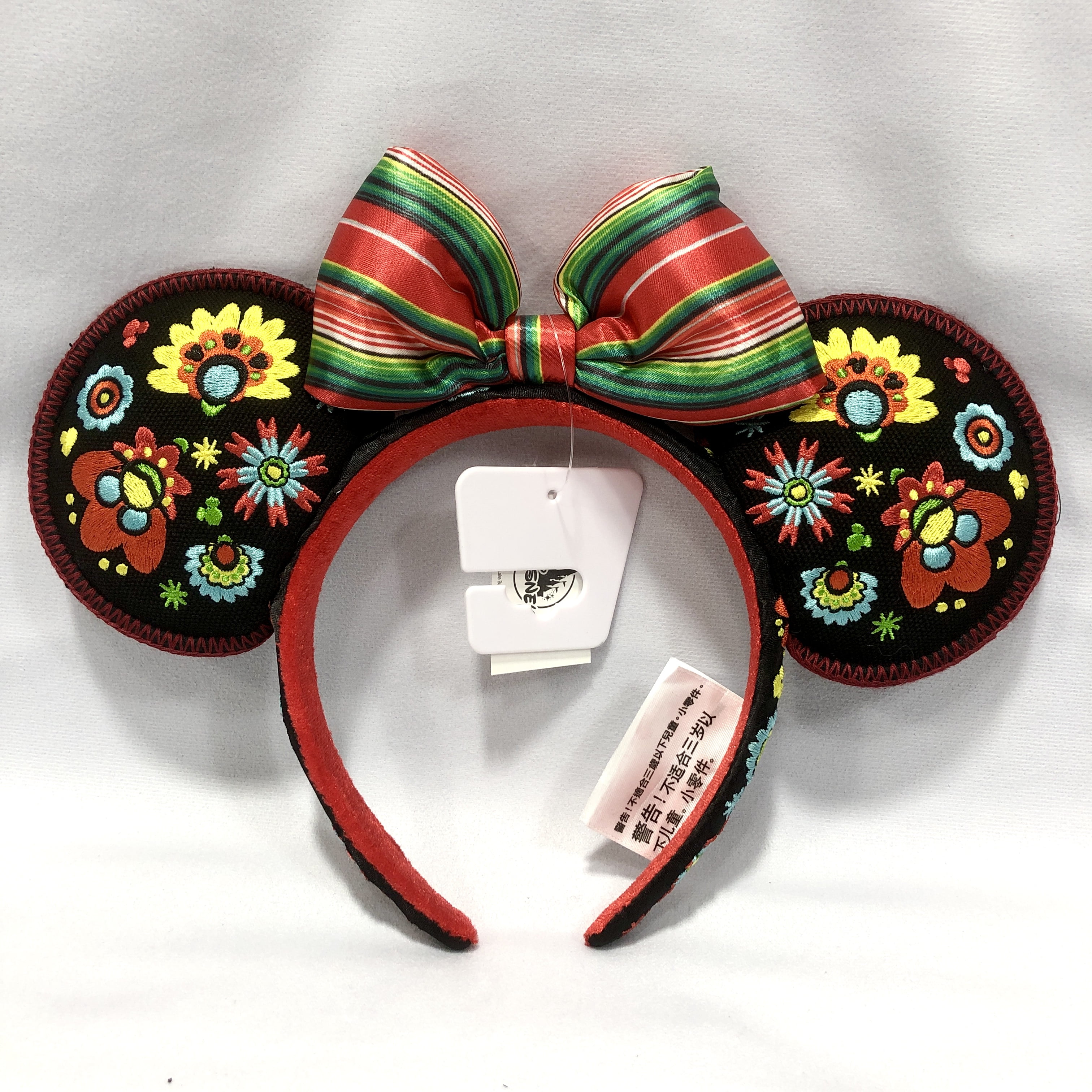 Disney Parks Epcot World Coco Floral Embroided Ears Headband - Walmart.com