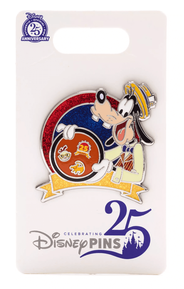 Disney Parks Goofy Pin, Pin Trading 25th Anniversary New With Card ...