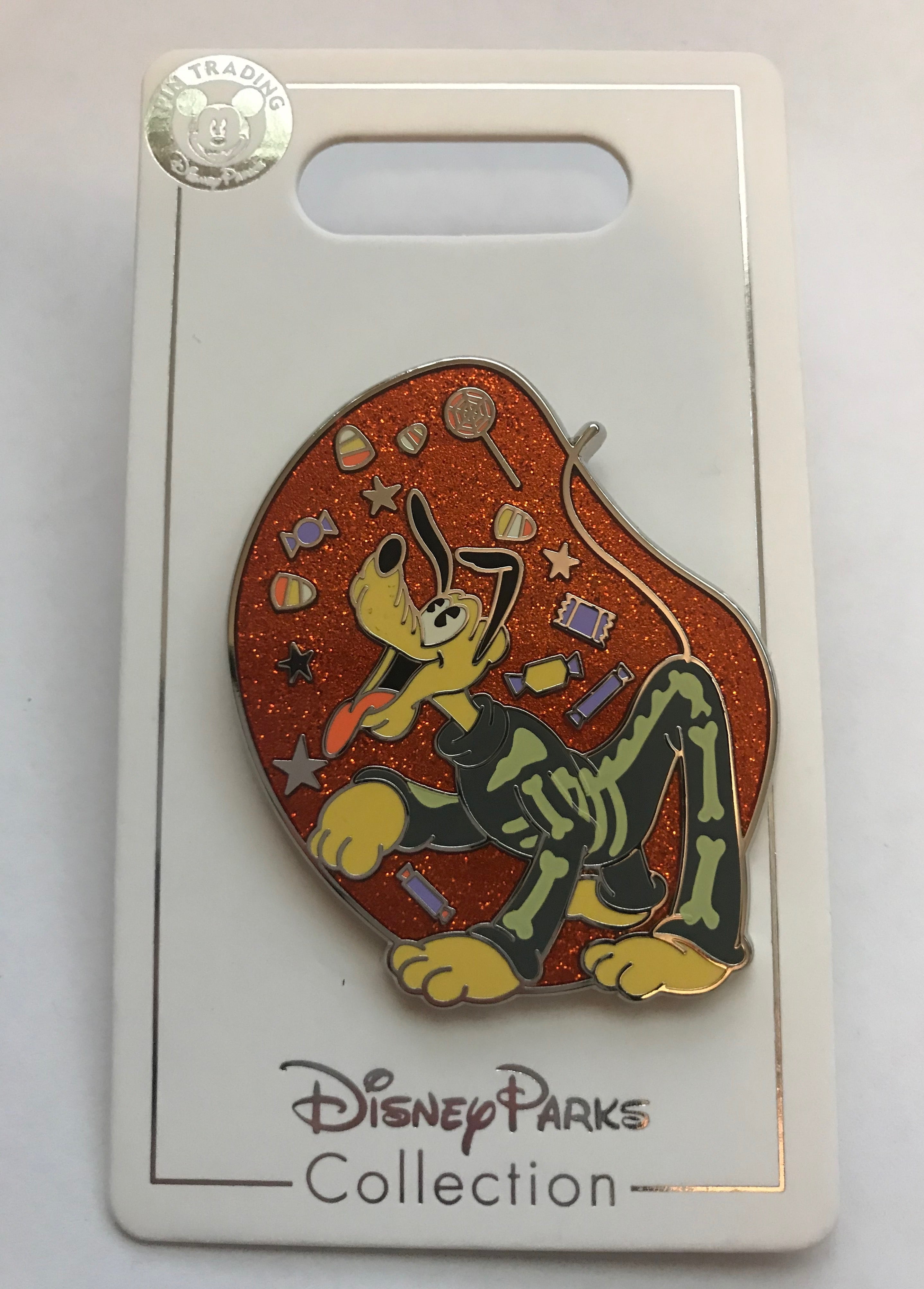 Disney Parks Halloween Pluto Skeleton Pin New with Card - Walmart.com