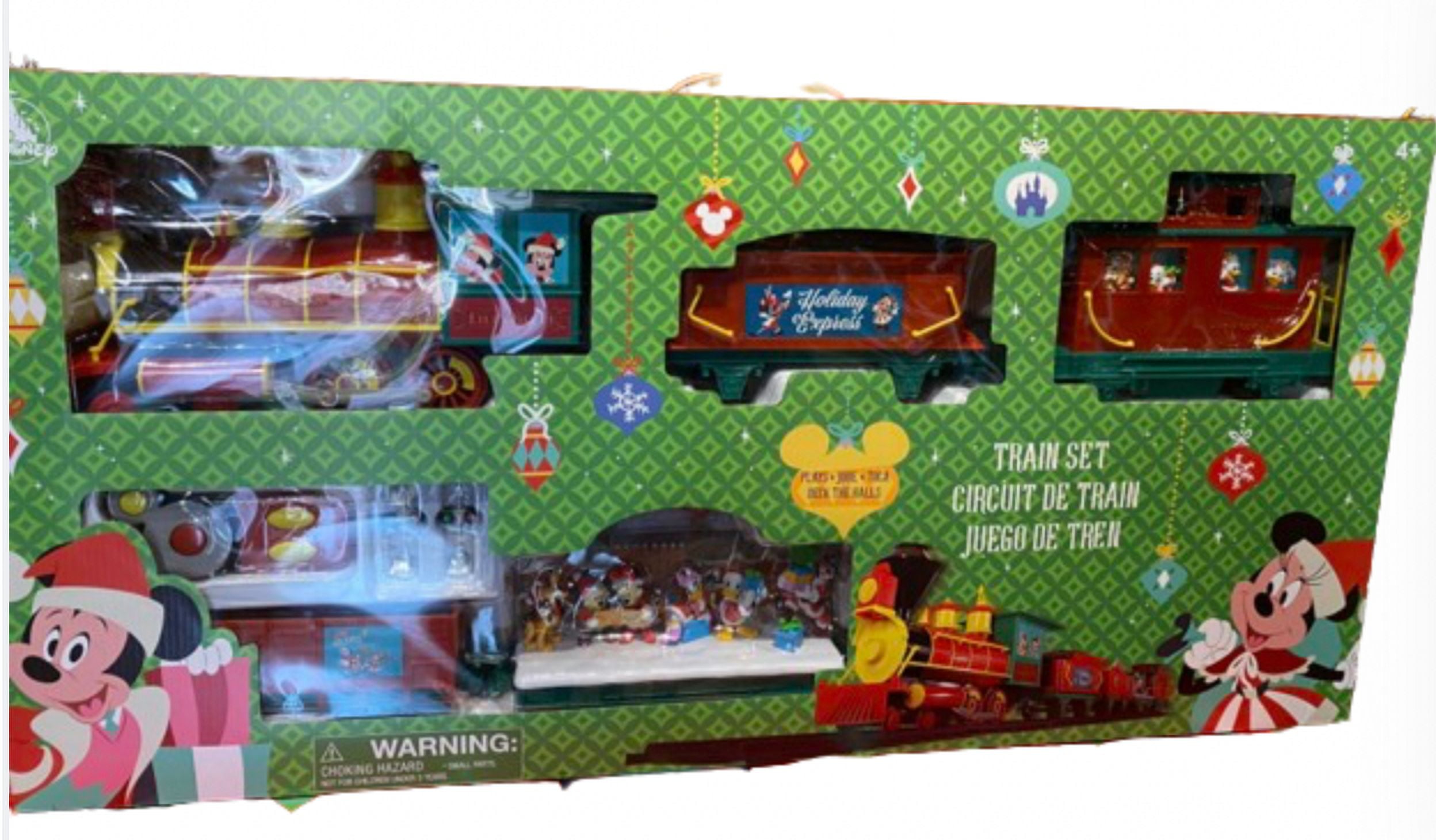 Disney Holiday Express Christmas Mickey & Friends Model Train Set 4 ...