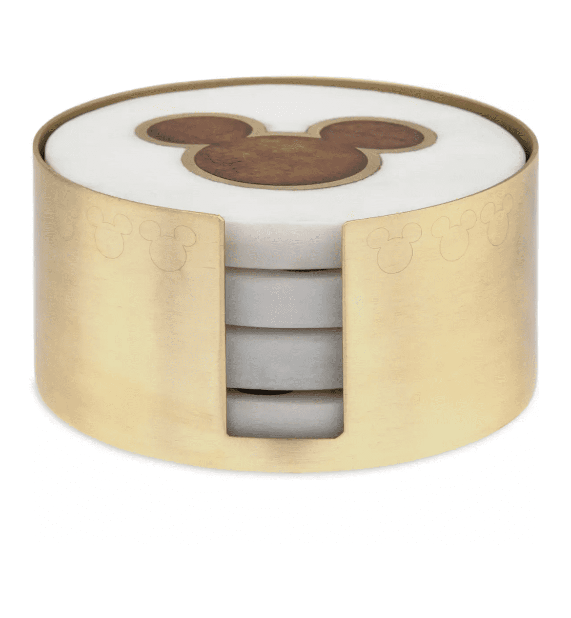 Disney Parks Homestead Mickey Icon Marble Coaster Set of 4 with Holder ...