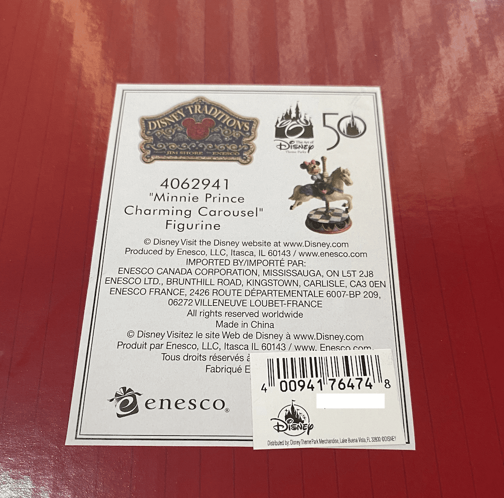 Disney Parks Jim Shore 50th Minnie Mouse Charming Carousel Figurine New ...