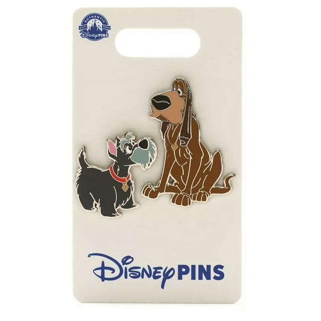 Disney Parks Lady And The Tramp Jock And Trusty Pin Set New With Card