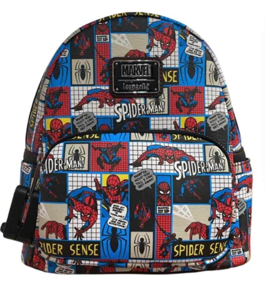 Disney Parks Marvel Spider-Man Loungefly Mini Backpack Spider Sense New ...