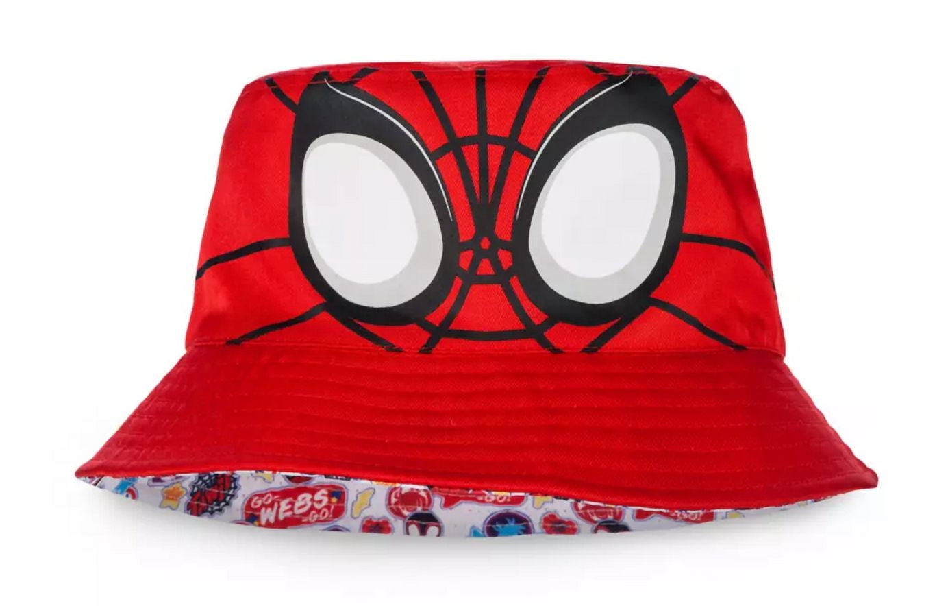 Disney Parks Marvel Spidey Reversible Kids Bucket Hat, Soft Fabric with ...