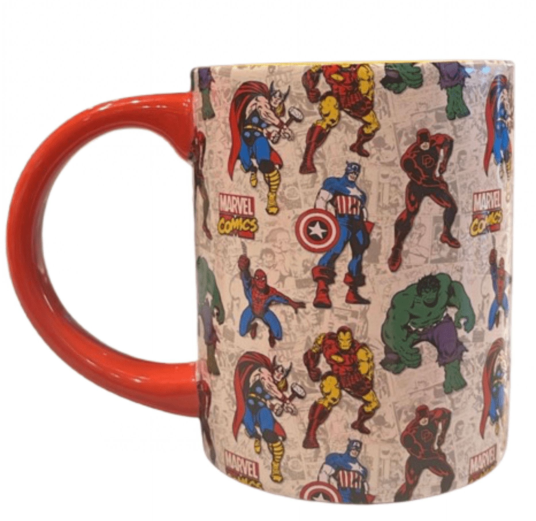 Disney Parks Marvel Superhero Comics Red Handle Coffee Mug New With Tag ...