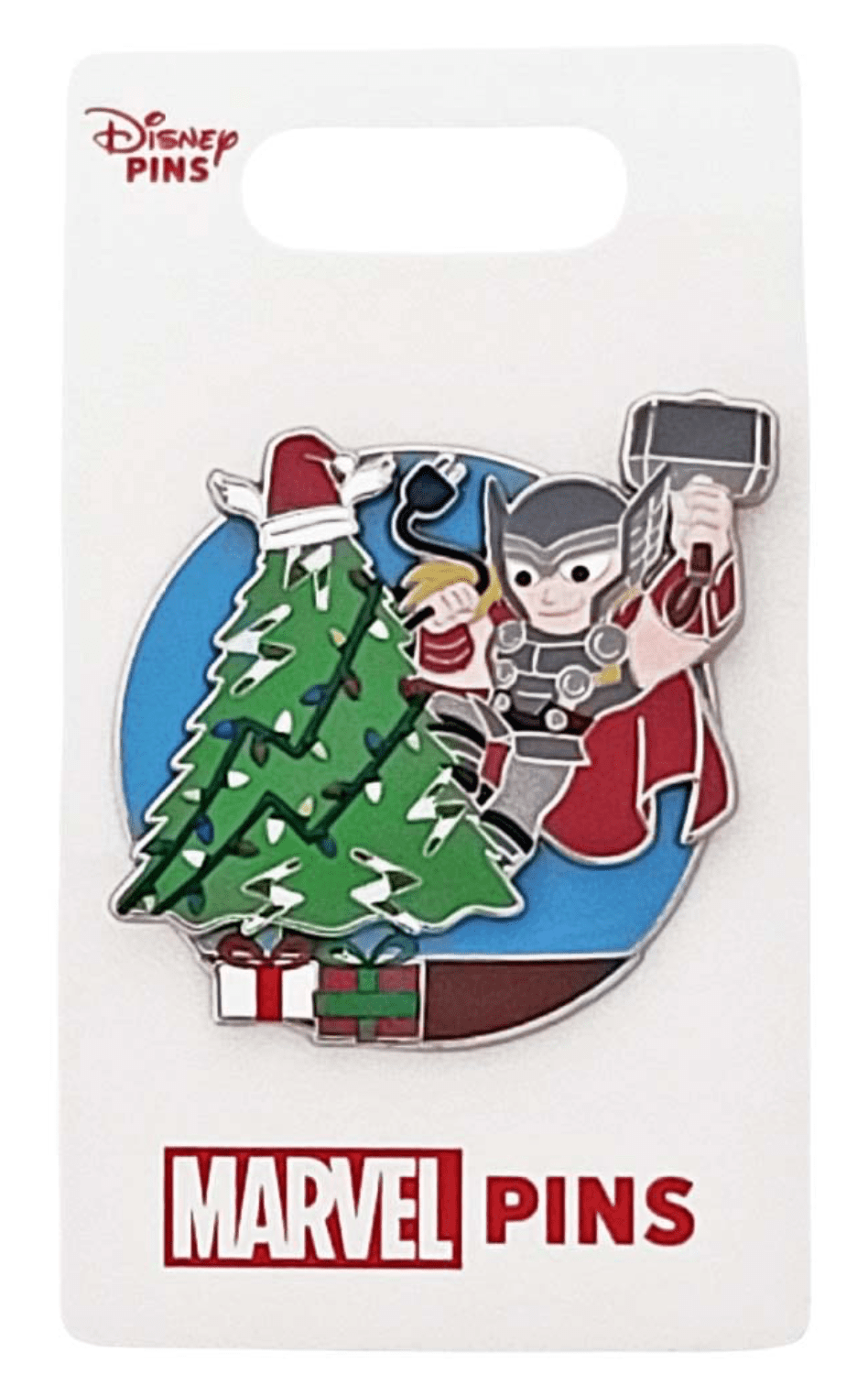 Disney Parks Marvel Thor Christmas Tree Holiday Pin New With Card ...