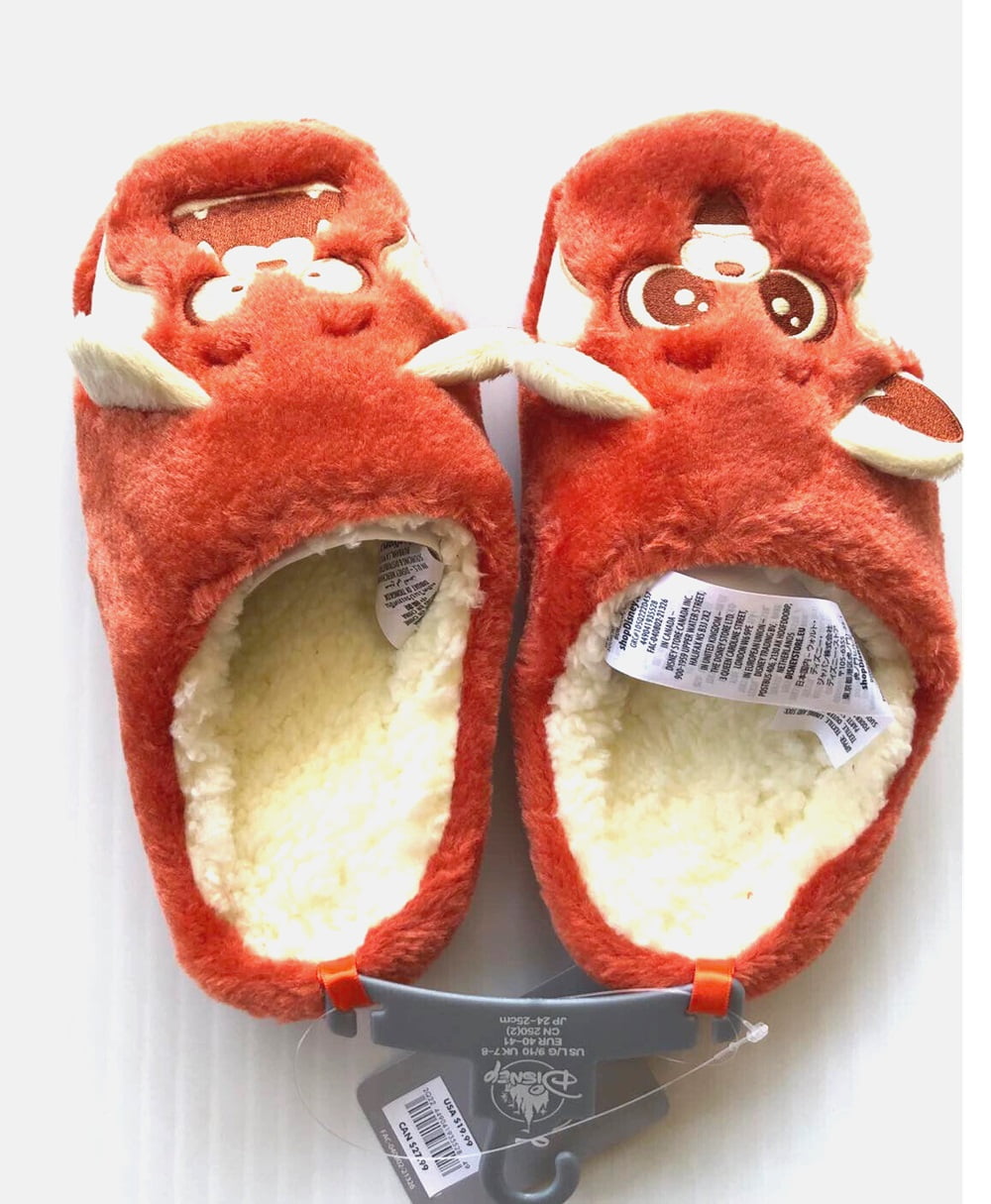 Disney Parks Mei Panda Turning Red Plush Slip on Slippers for Adults ...