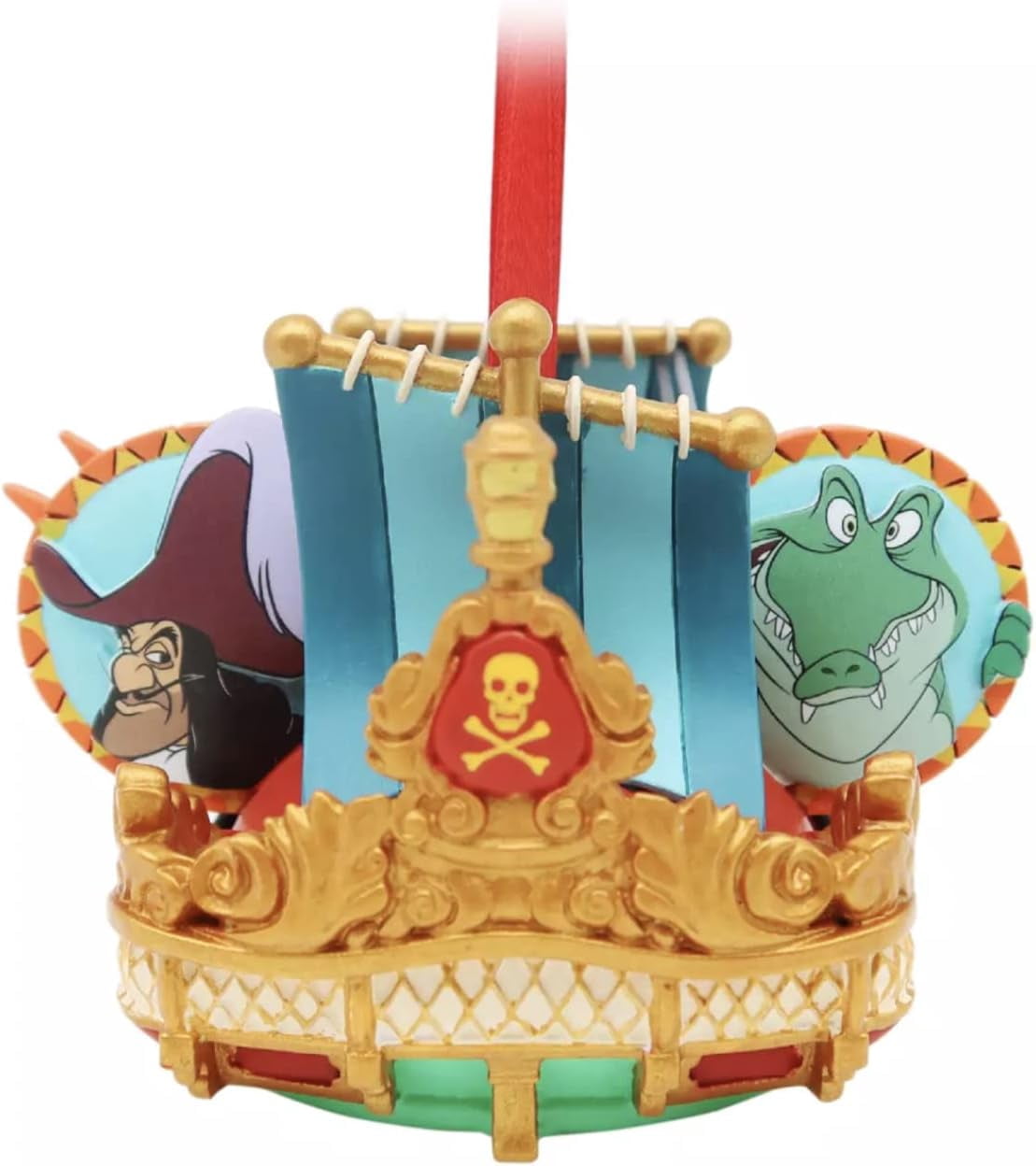 Disney Parks Mickey Ear Hat Peter Pan's Flight Ornament - Walmart.com