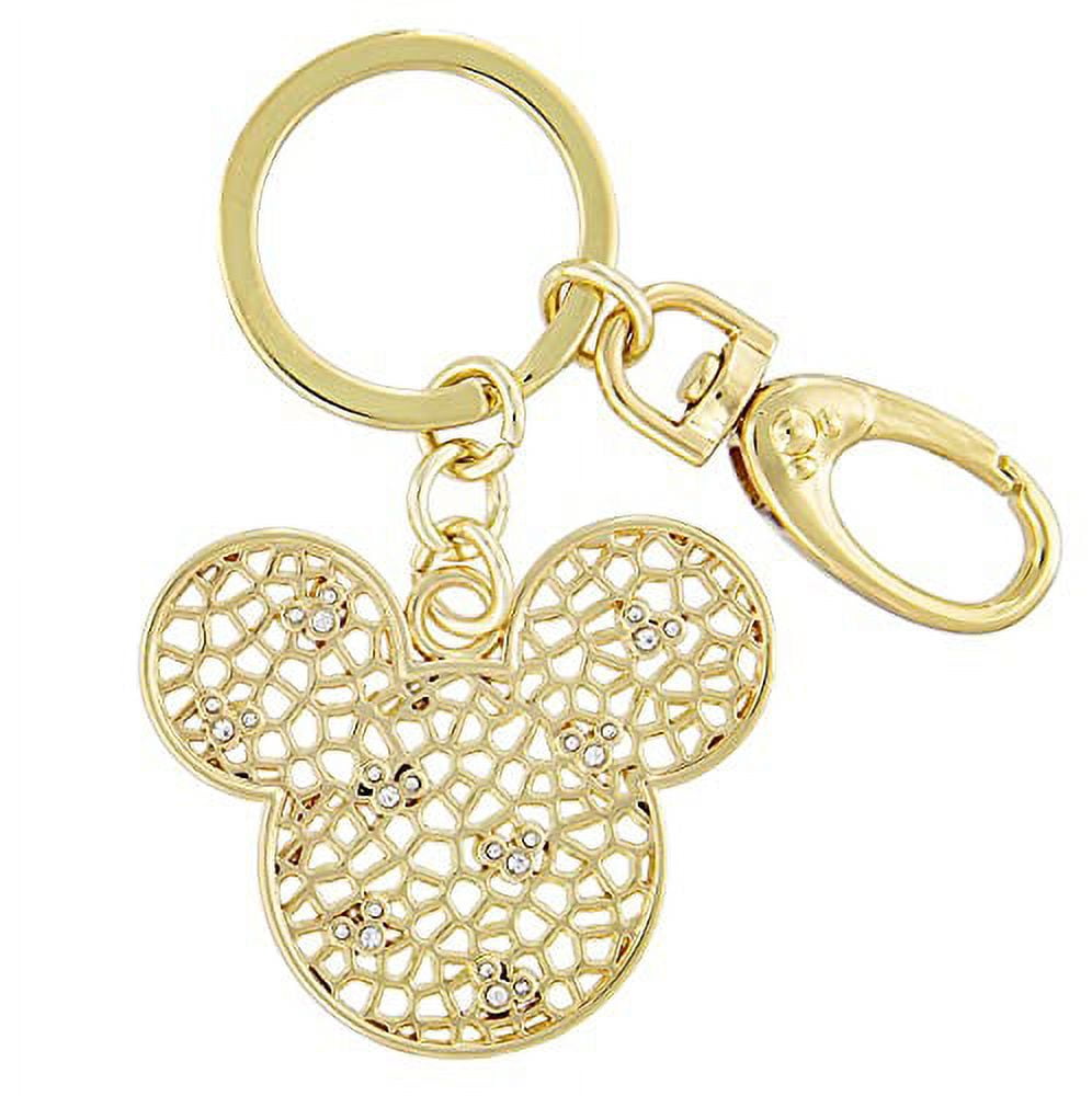 Disney Parks Mickey Gold Keychain - Walmart.com