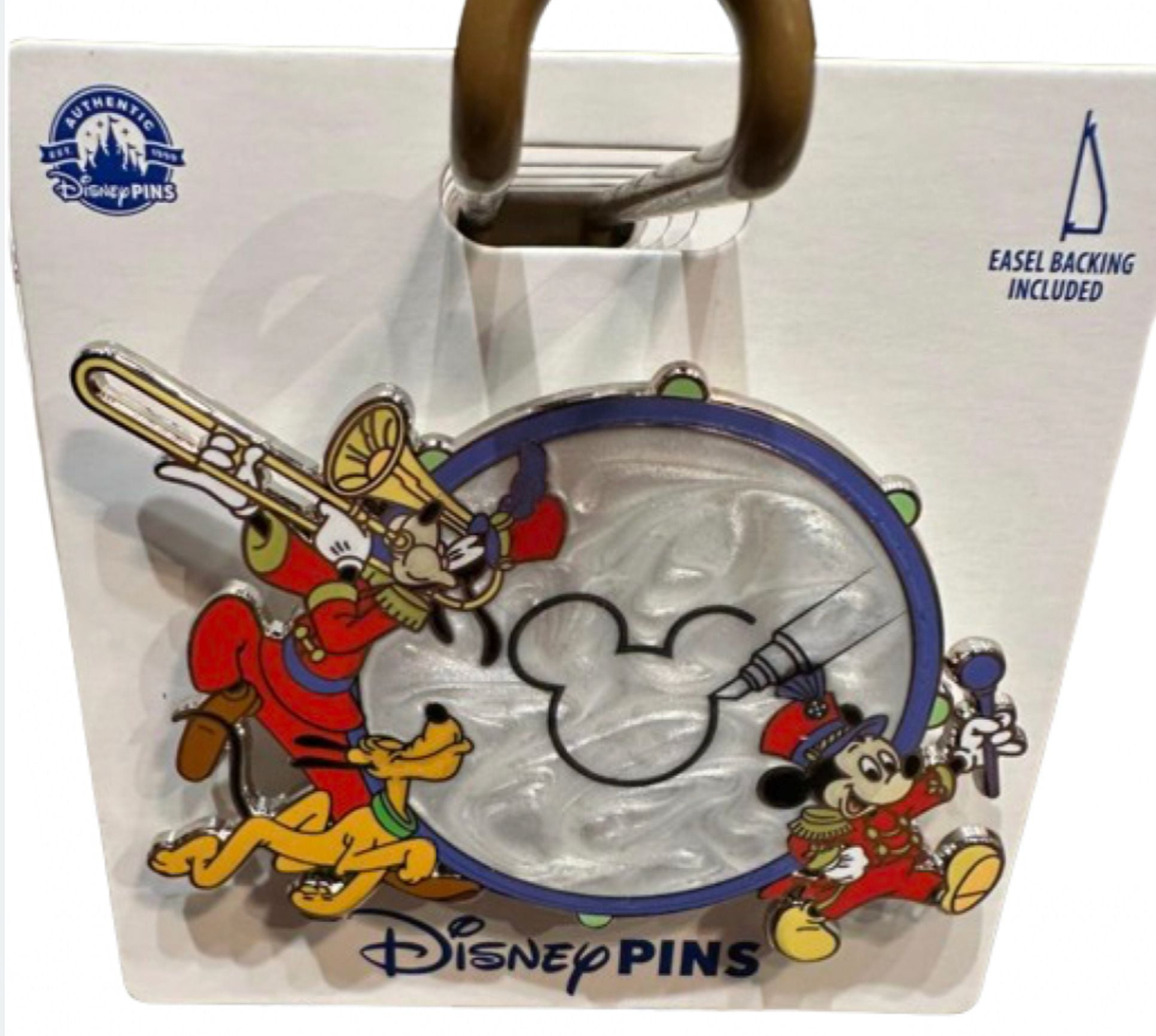 Disney Parks Mickey Goofy Pluto Drum Music Pin Easel Backing Included ...