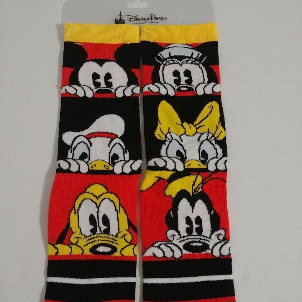 Disney Parks Mickey Minnie Donald Daisy Pluto Goofy Socks Men's Or ...