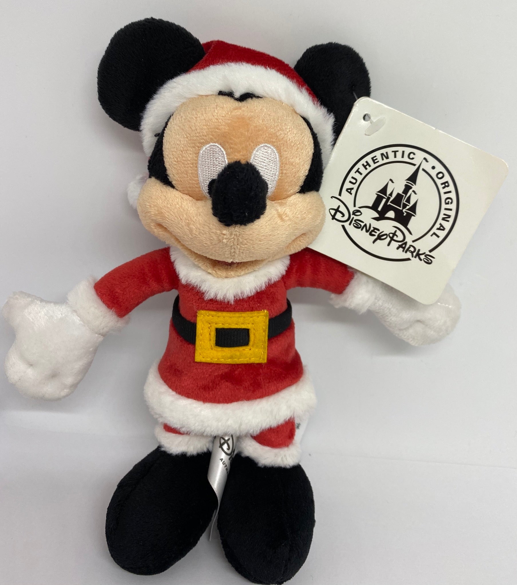 Disney Parks Mickey Mouse 7" Santa Plush New with Tag - Walmart.com