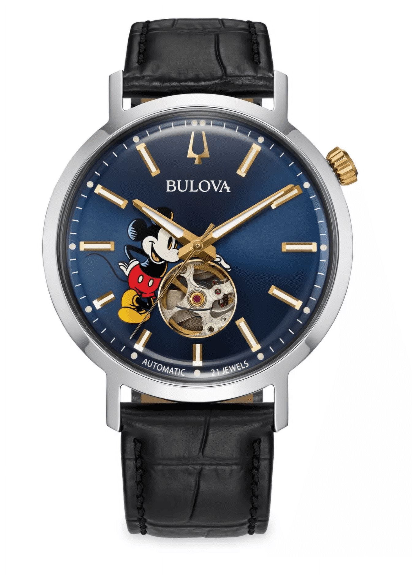 Disney Parks Mickey Mouse Stainless Steel Watch by Bulova New With Box ...
