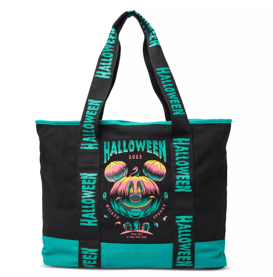 Disney Parks Mickey Wicked Spooky Halloween Glow-in-the-Dark Tote Bag ...