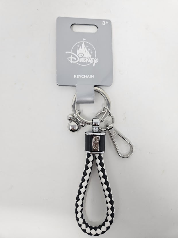 Disney Parks Mickey Wristlet Key Fob Silver Keychain Holder Wrist ...