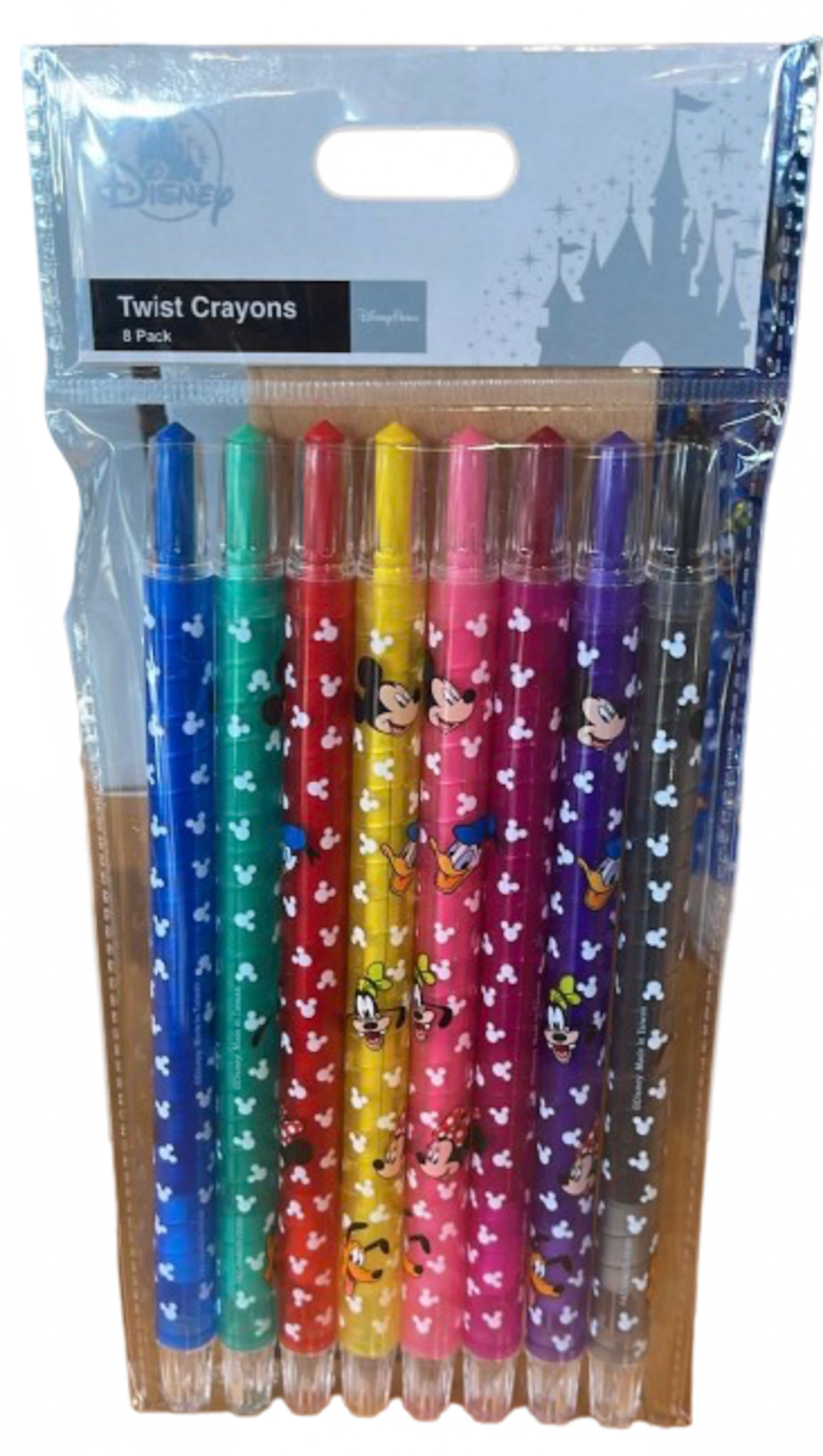 Disney Parks Mickey Mouse Art Supplies - 8 Pack Twist Crayons Coloring ...