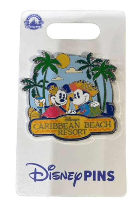 Disney Parks Mickey and Minnie Caribbean Beach Resort Pin New with Card ...
