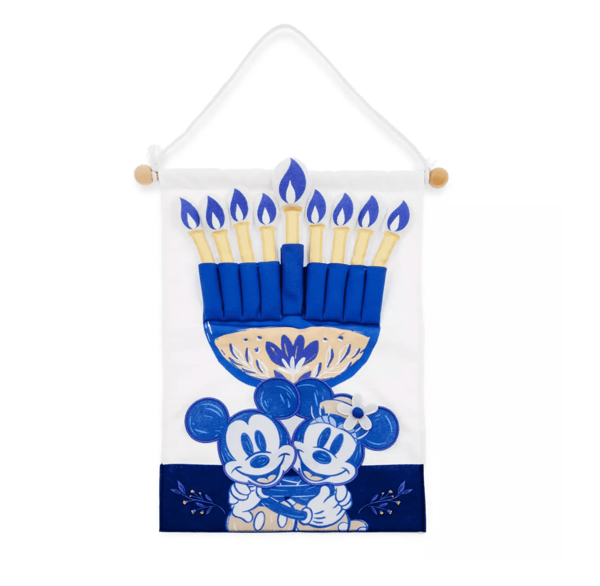 Disney Parks Mickey and Minnie Hanukkah Fabric Wall Hanging New with ...