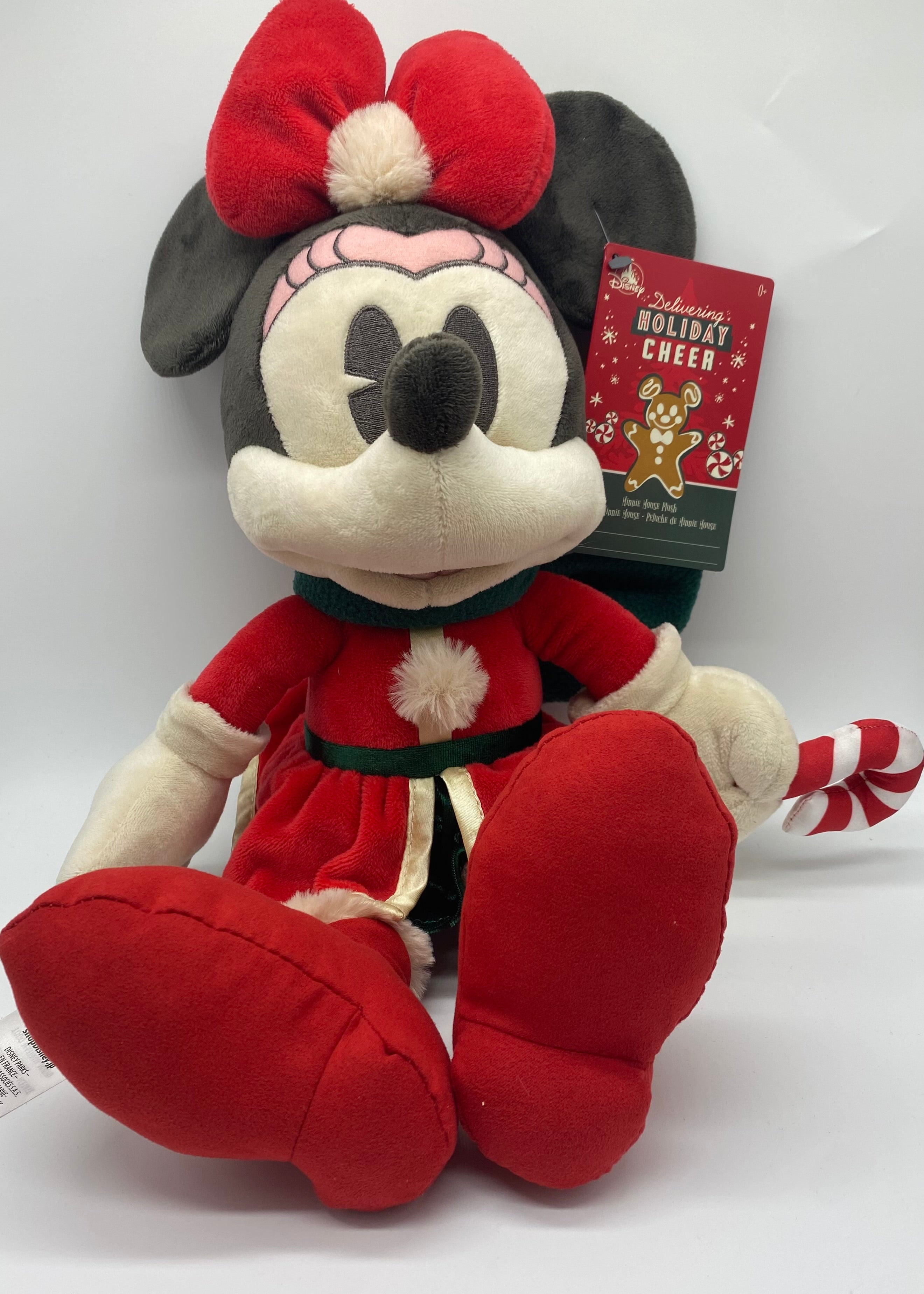 Disney Parks Minnie Cheer with Candy Cane Christmas Holiday Plush New ...