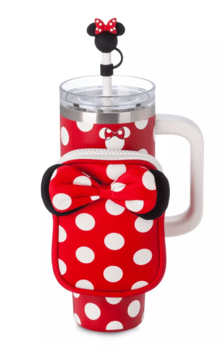 Disney Parks Minnie Mouse Icon Travel Tumbler Straw plus Zip Case New ...