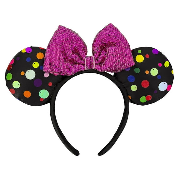 Disney Parks Minnie Mouse Multi Color Polka Dot Ear Headband New with ...