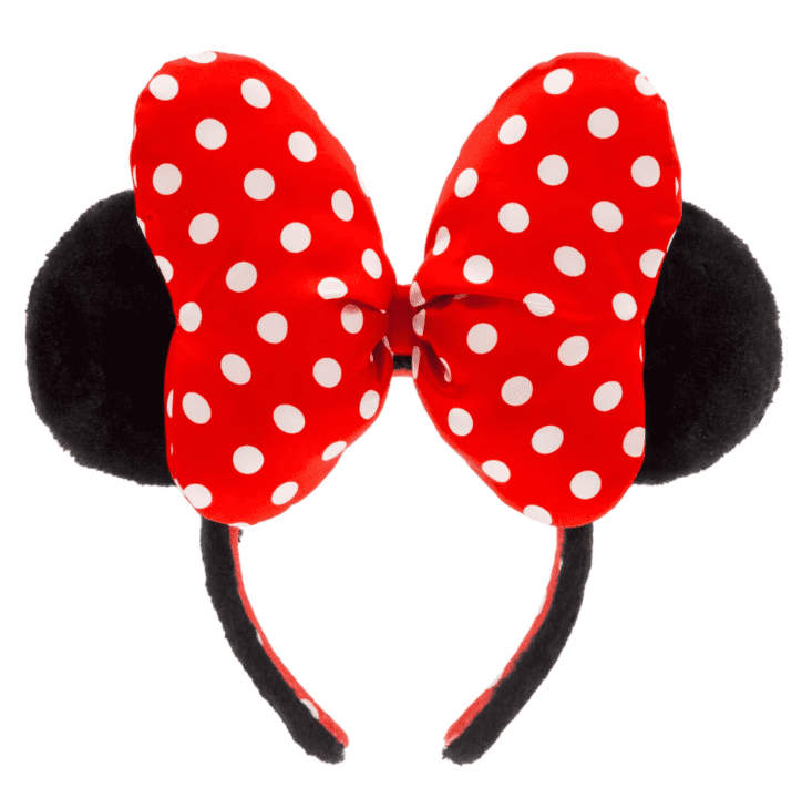 Disney Parks Minnie Mouse Plush Polka Dot Ear Headband For Adults New