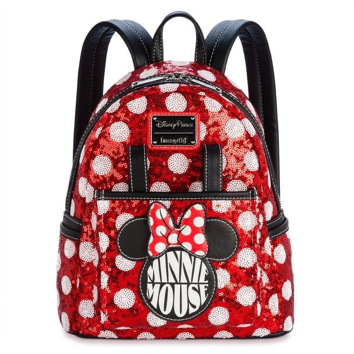 Disney Parks Minnie Mouse Sequin Mini Backpack Red - Loungefly Glitter ...