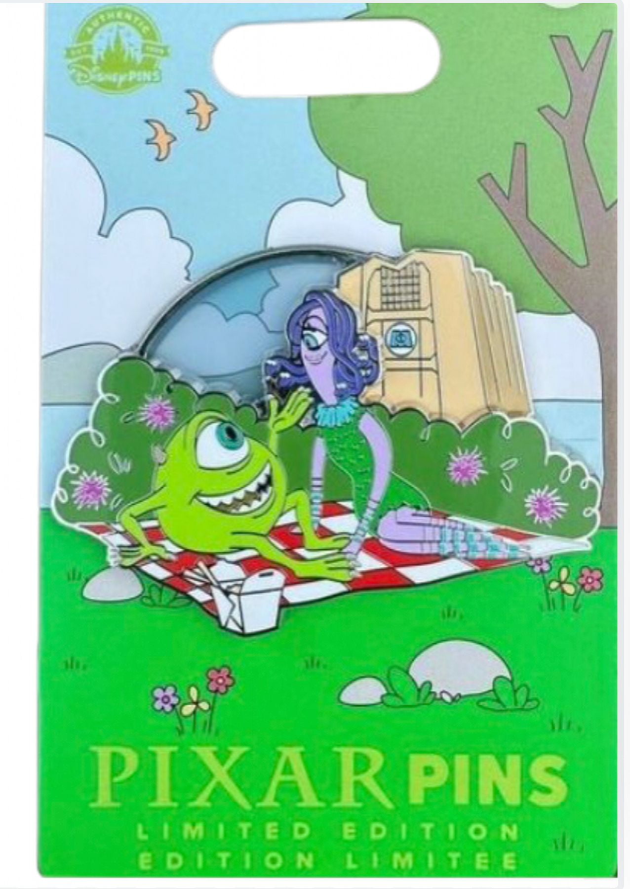 Disney Parks Monsters & Co Mike Picnic Serie Pin New with Card ...