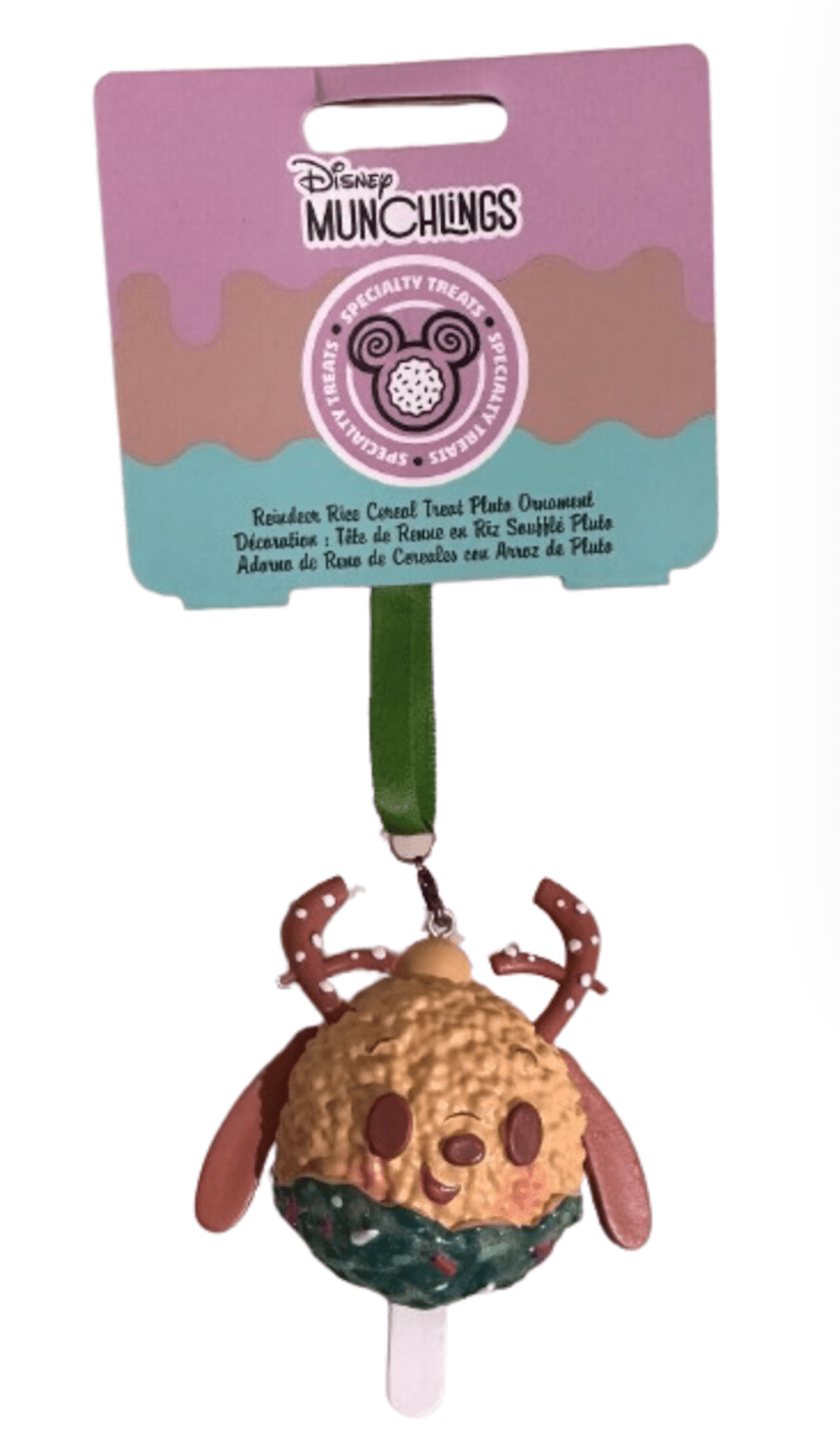 Disney Parks Munchlings Pluto Reindeer Rice Cereal Christmas Ornament ...