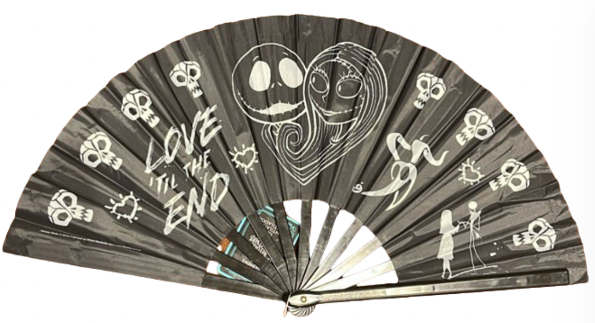 Disney Parks Nightmare Before Christmas Jack & Sally Hand Fan 25" New ...
