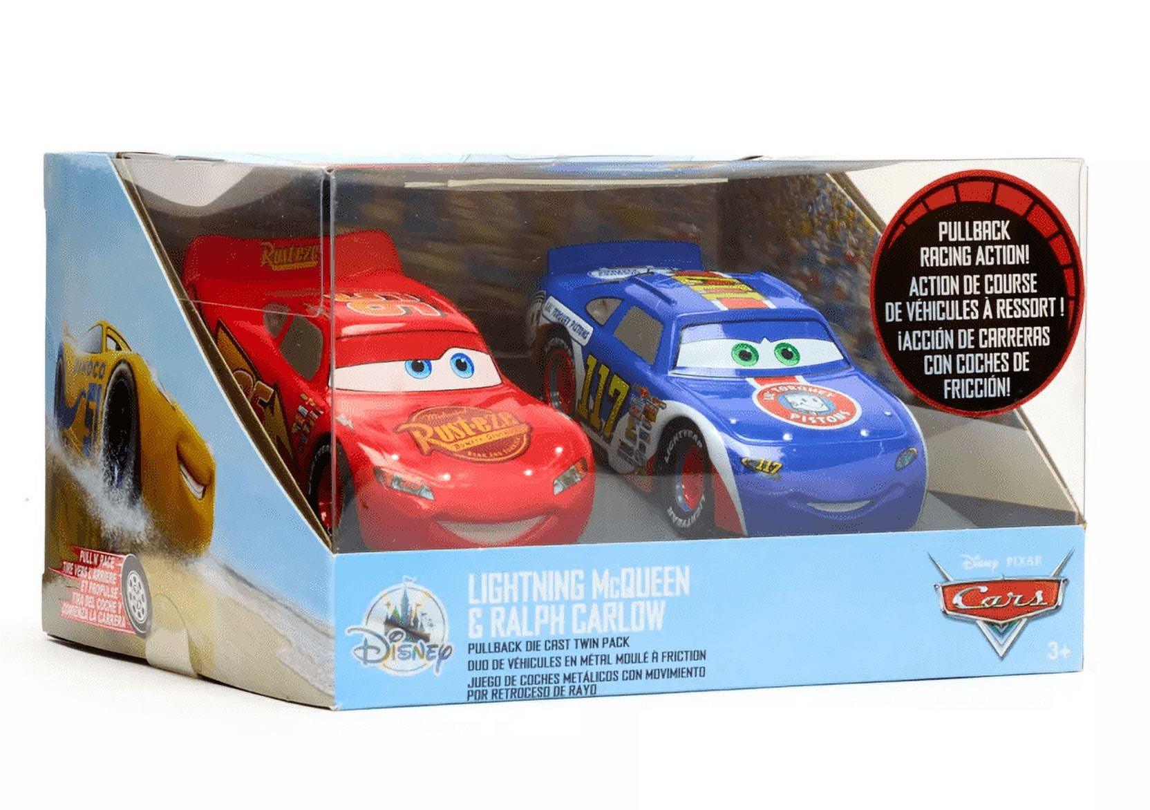 Disney Parks Pixar Cars: Lightning McQueen & Ralph Carlow Pullback ...