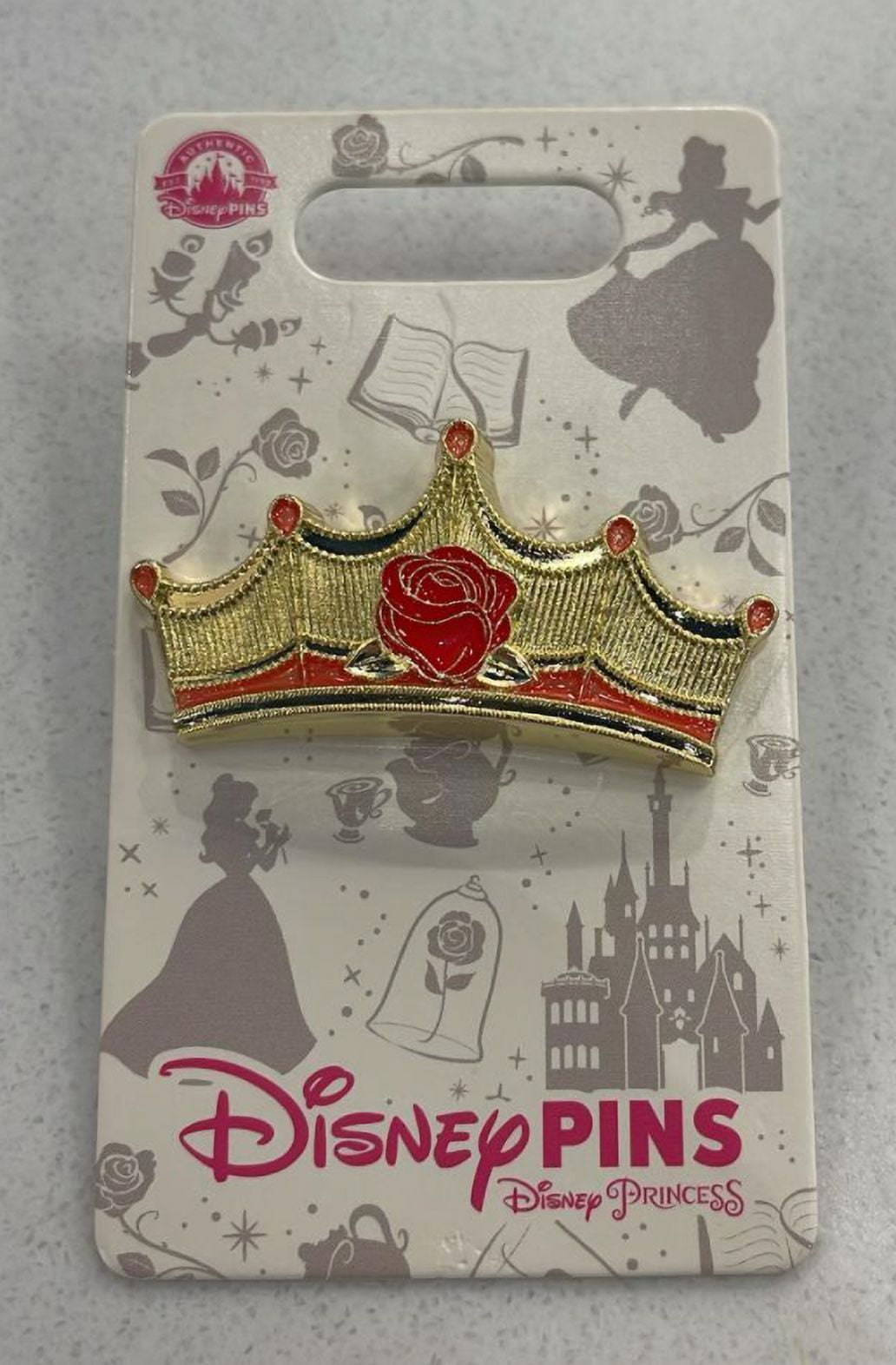 Disney Parks Princess Belle Beauty and the Beast Crown Pin New with ...