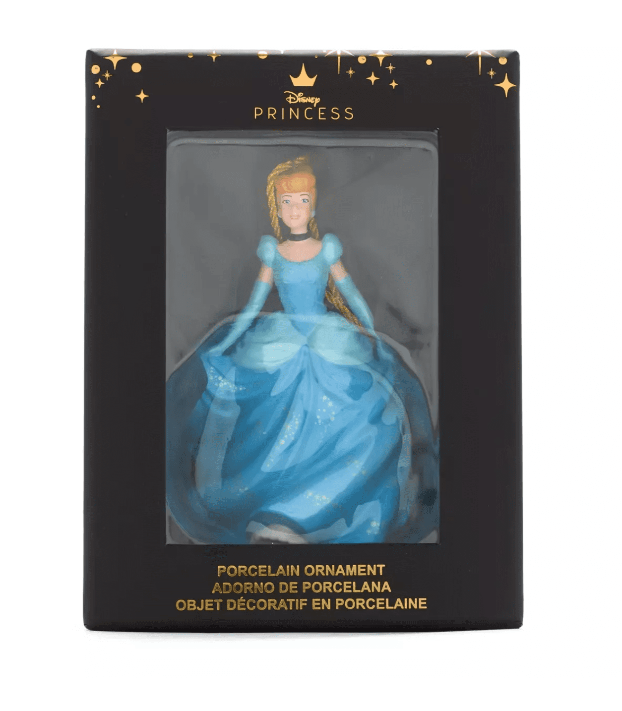 Disney Parks Princess Cinderella Glitter Porcelain Christmas Ornament ...