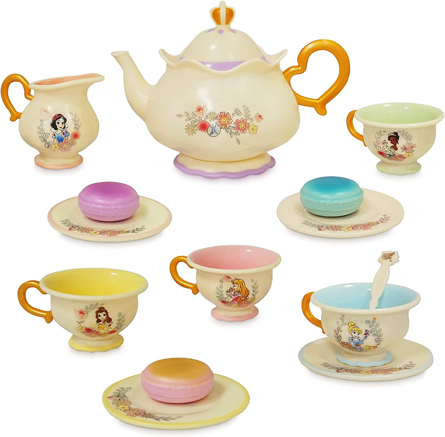 Disney Princess Cinderella and Belle's Magical Teapot Party Set with ...
