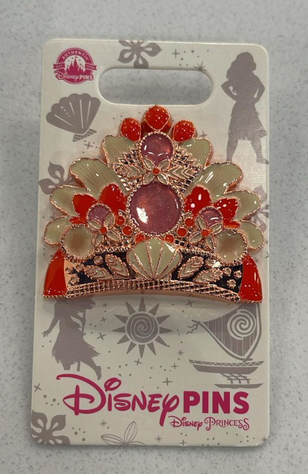 Disney Parks Princess Moana Crown Pin New with Card - Walmart Business ...