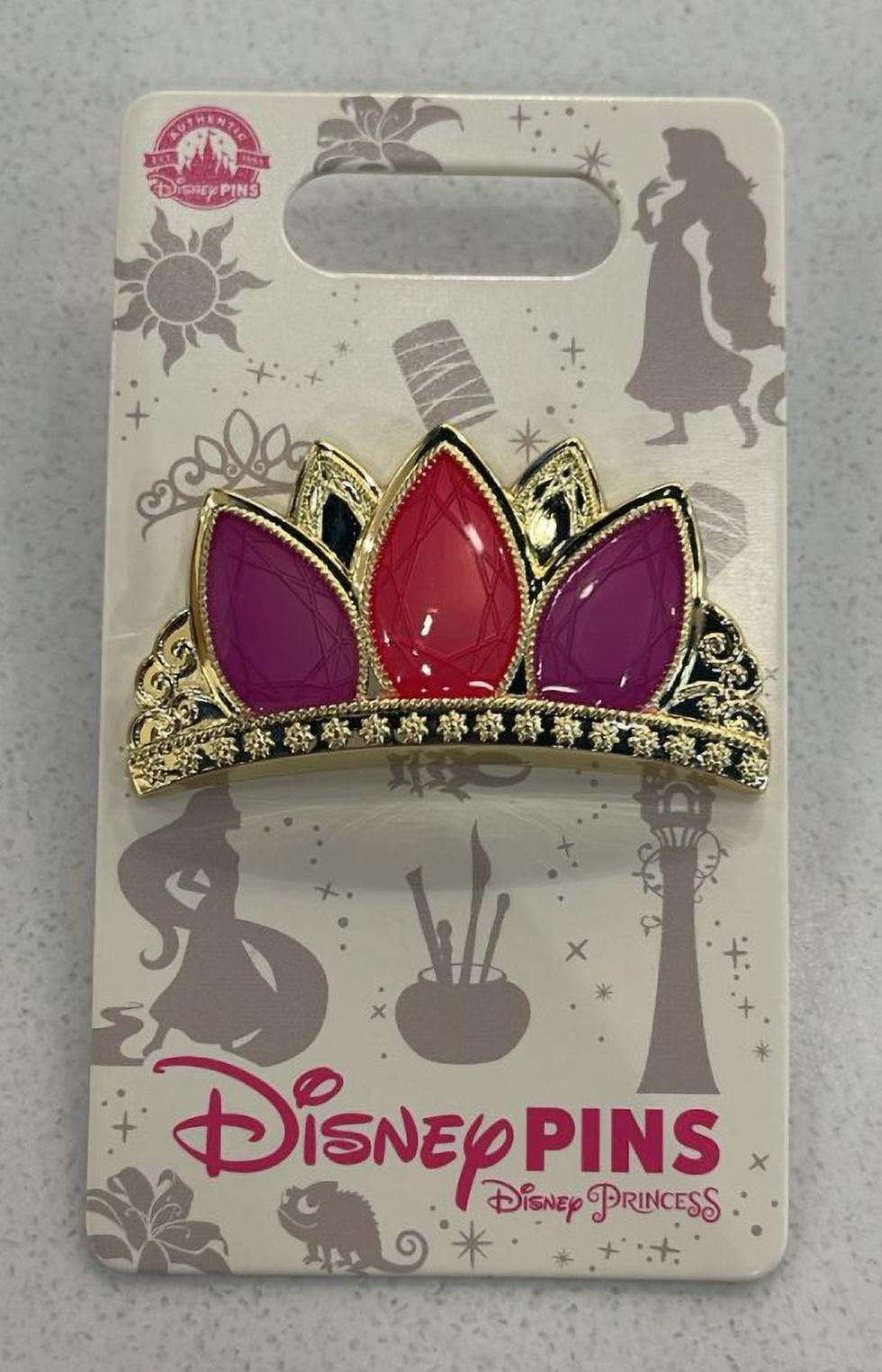 Disney Parks Princess Rapunzel Crown Pin New with Card - Walmart.com