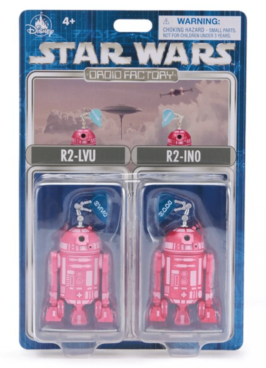 Disney Parks R2-LVU and R2-INO Valentine Star Wars Droid Factory Figure ...