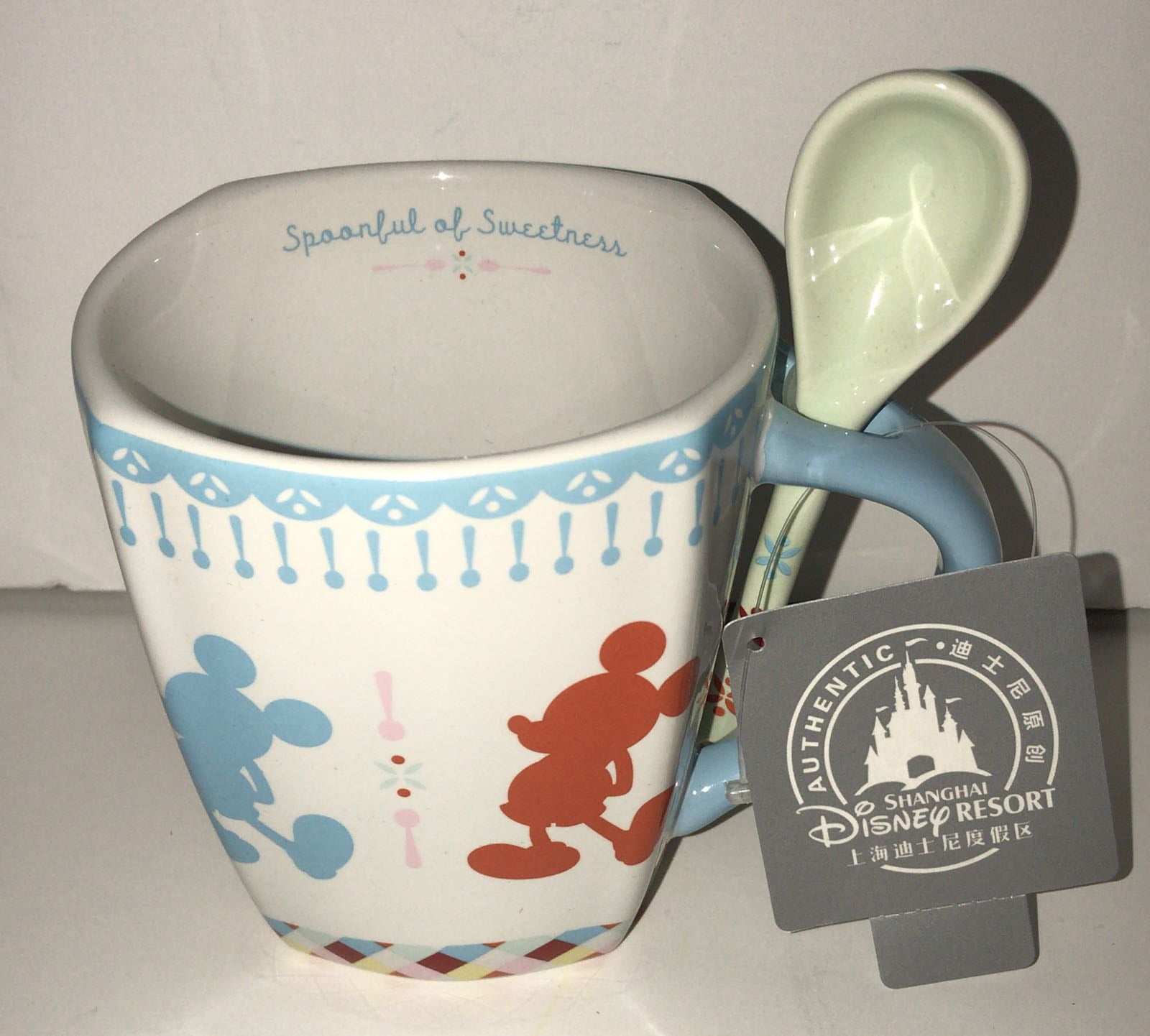 Disney Parks Shanghai Mickey Minnie Spoonful of Sweetness w Spoon ...