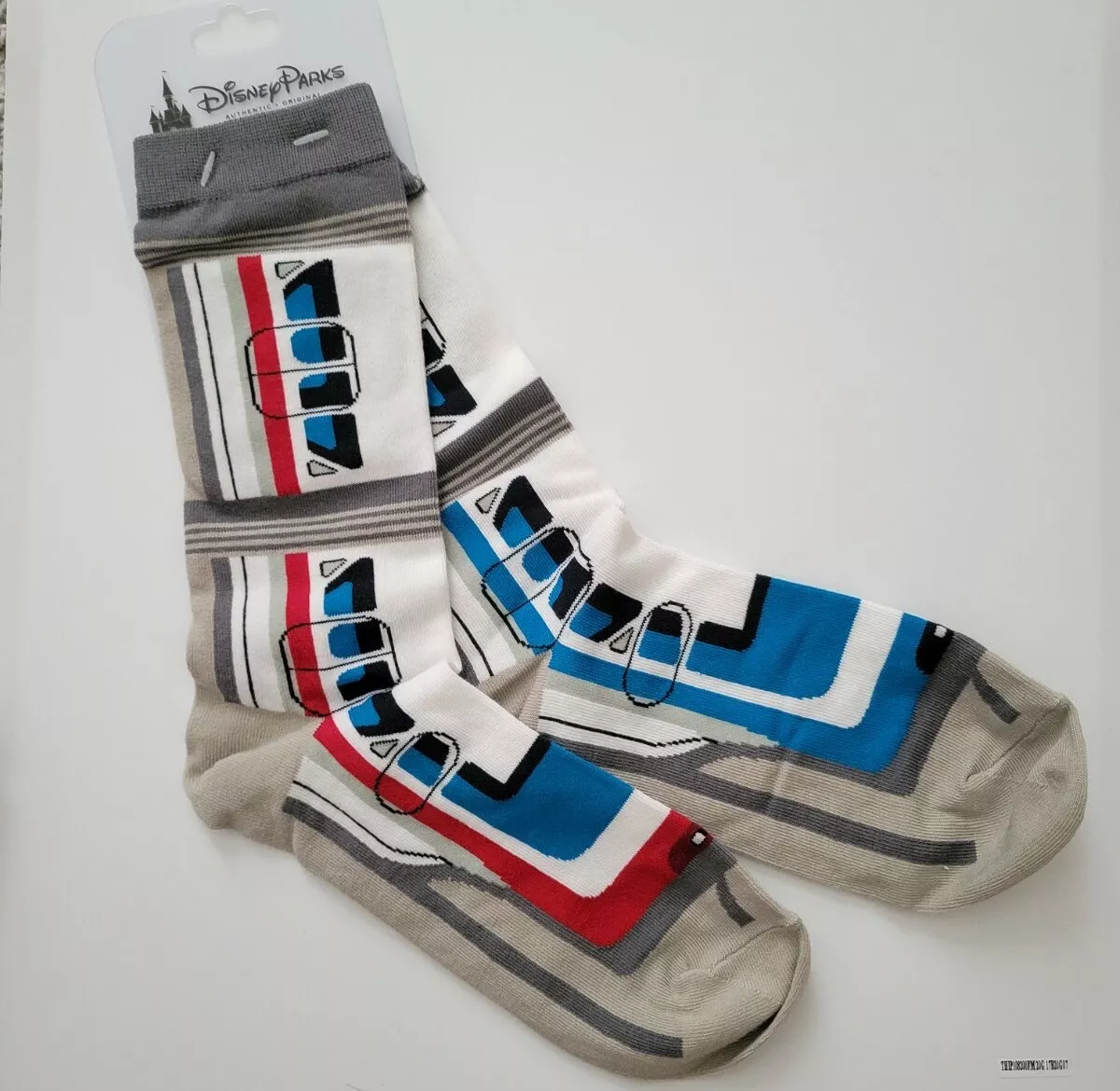 Disney Parks Socks Red & Blue Monorail Socks Adult - Walmart.com