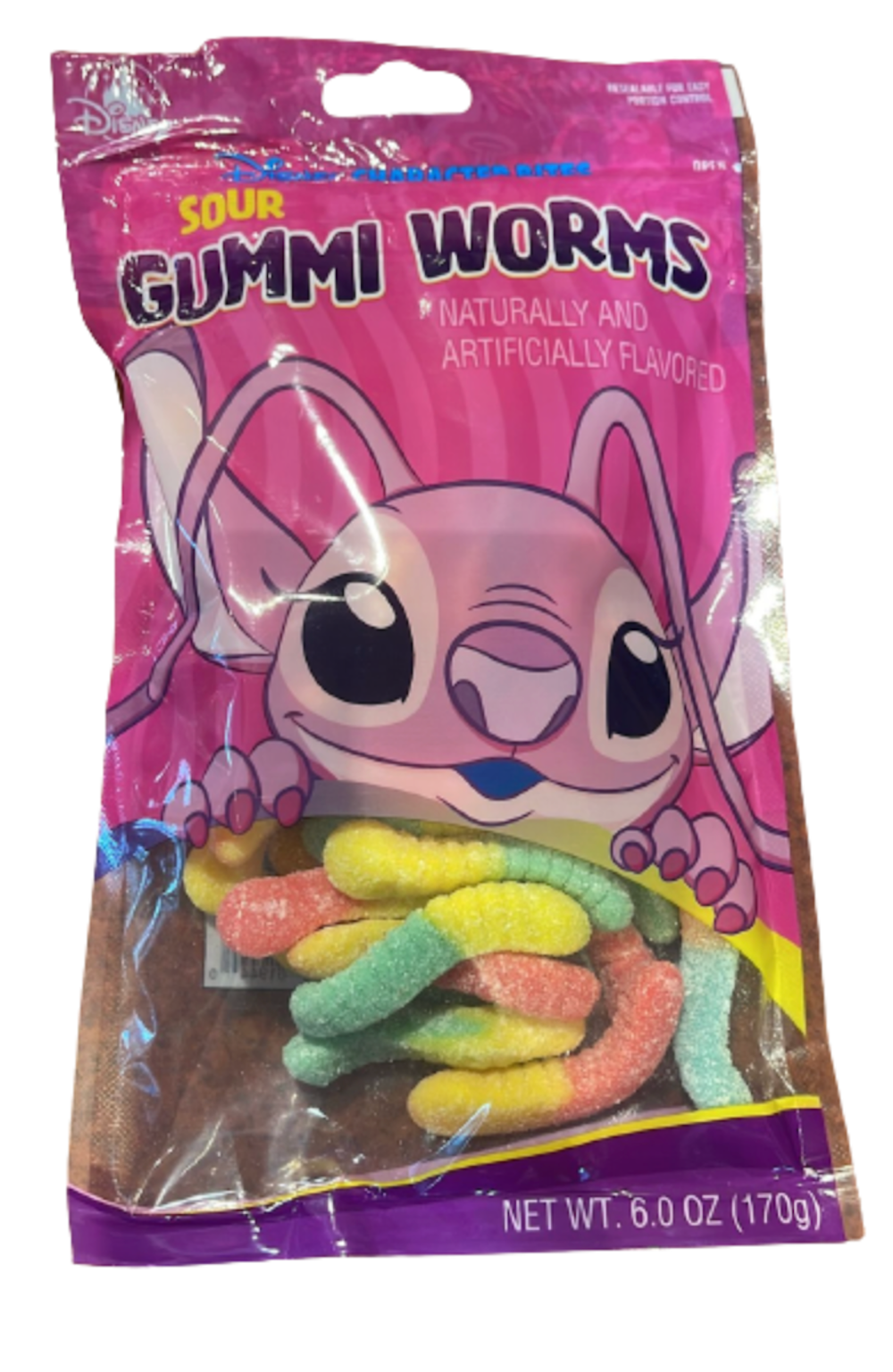 Disney Parks Sour Gummi Candy Worms, Disney Characters, Fun to Share, 6 ...