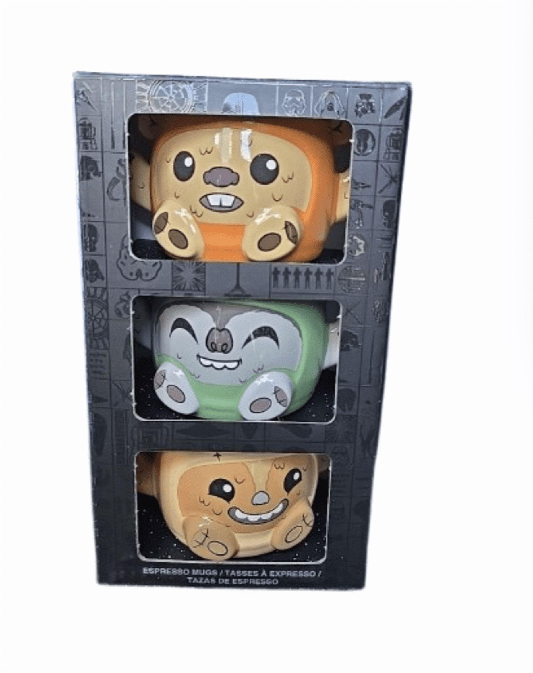Disney Parks Star Wars Ewok Espresso Coffee Mug Set of 3 New with Box ...