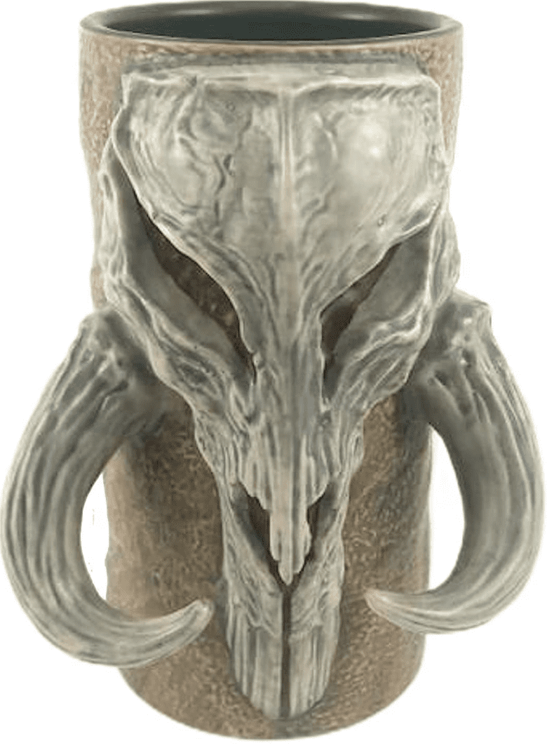 Disney Parks Mandalorian Star Wars Ceramic Boba Fett Mythosaur Skull ...