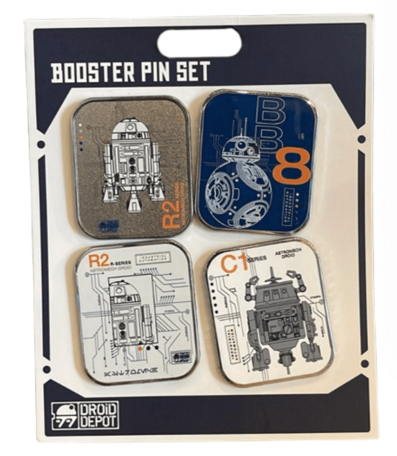 Disney Parks Star Wars Galaxy Edge Droid Depot Booster Pin Set New With ...