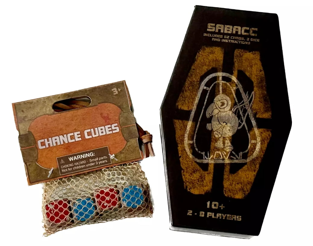 Disney Parks Star Wars Galaxy's Edge Sabacc Playing Card Game & Chance Cubes Dice Combo ...
