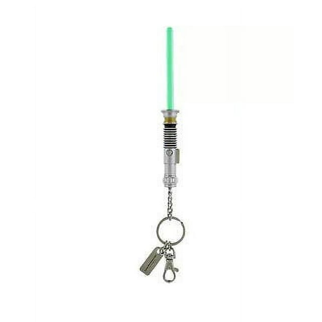 Disney Star Wars Luke Skywalker Green Lightsaber Light Up Keychain ...