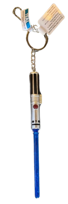 Disney Parks Star Wars Rey Lightsaber Keychain Blue Light up New With ...