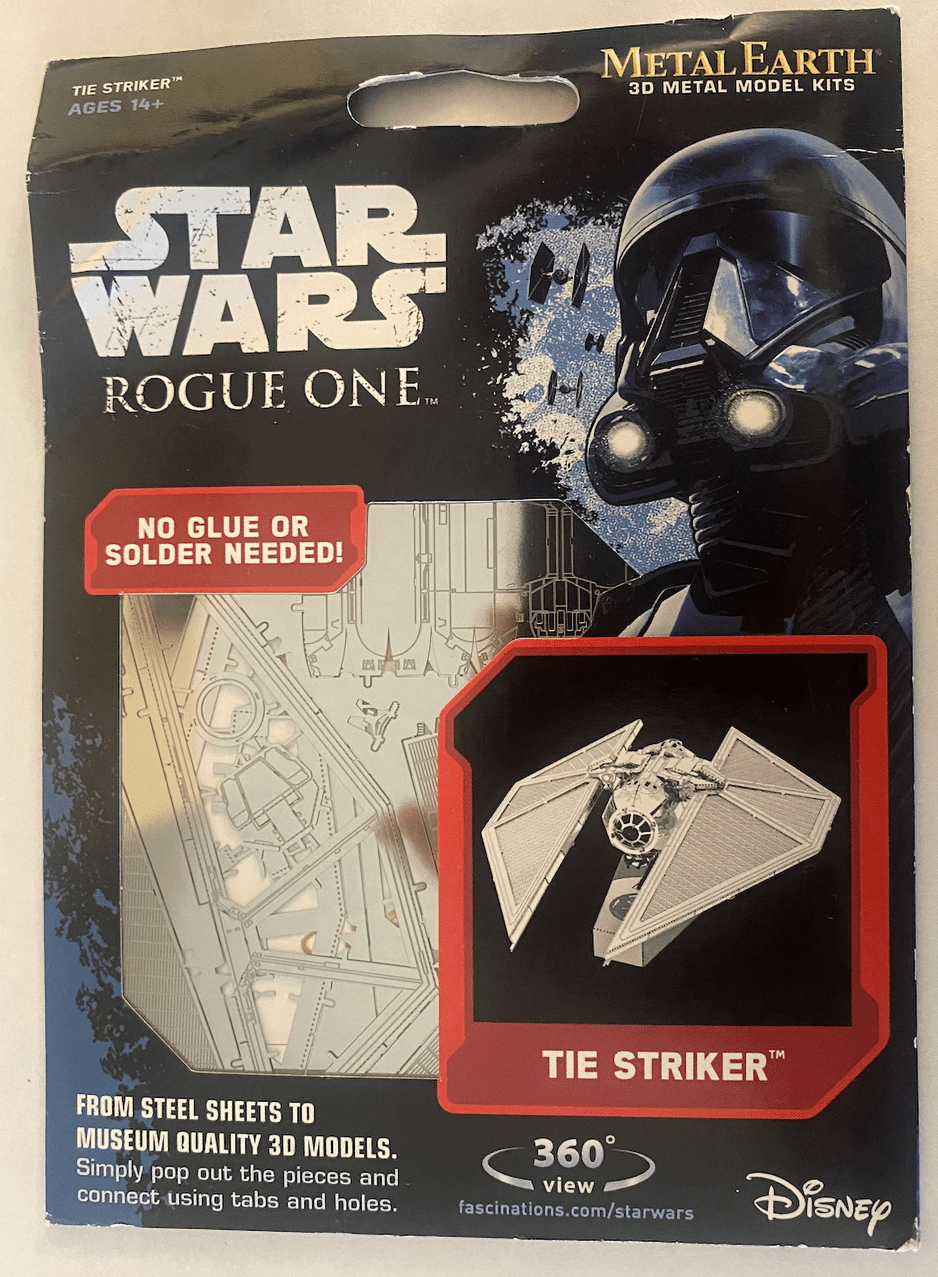 Disney Parks Star Wars Rogue Tie Striker Metal Model Kit 3D New - Exact ...